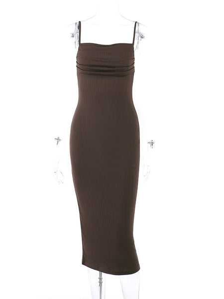 Black Midi Backless Bodycon Dress – Ncocon