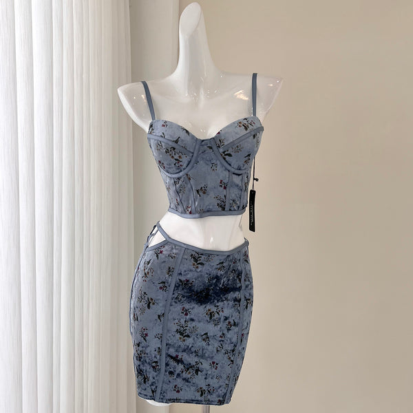 Lavender Two Piece Bodycon Floral Dress – Ncocon