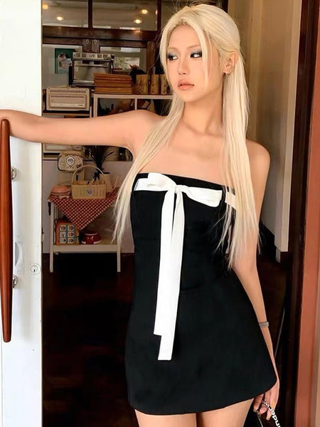 2024 Luminary Chic Black and White Ensemble Dress – Ncocon