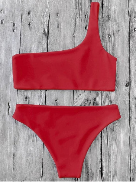 Fashion One Shoulder Bikini Set – Ncocon