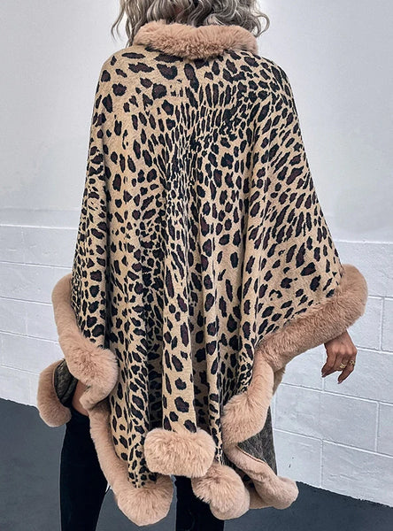 CAPE CARDIGAN LEOPARD SHAWL CLOAK – Ncocon