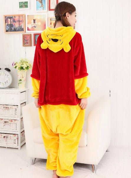 RED PAJAMAS ANIMALS CONJOINED PAJAMAS WINNIE BEAR – Ncocon