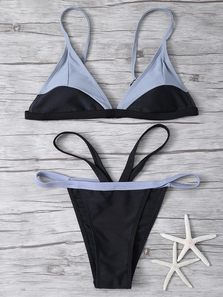 High Cut Color Block Bathing Suit – Ncocon