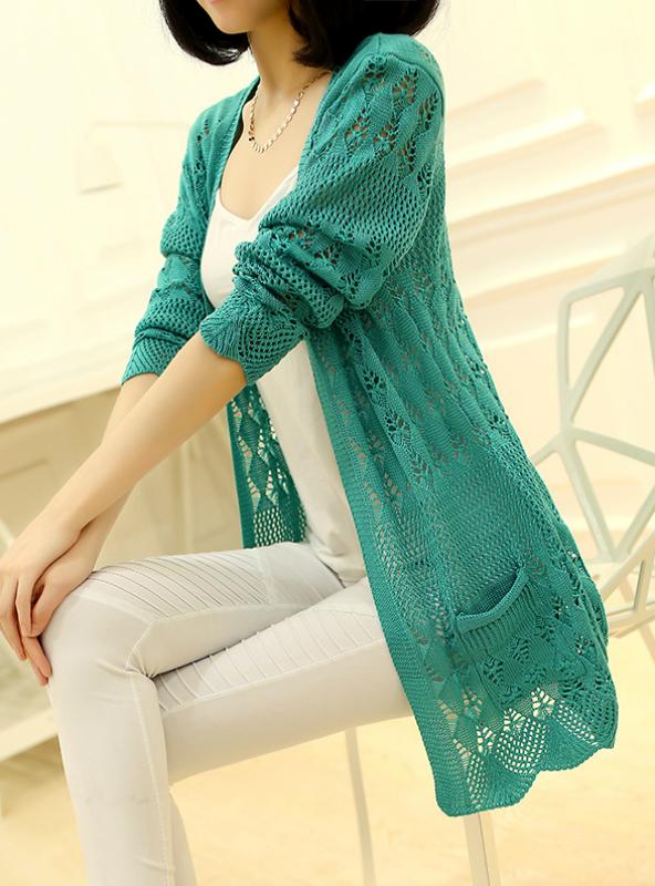 Women Thin Knit Cardigan Sweater Female Jacket – Ncocon