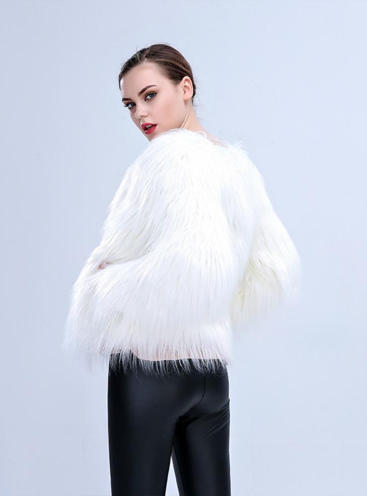 Women Faux Fur LED Light Coat Christmas Costumes Cosplay – Ncocon