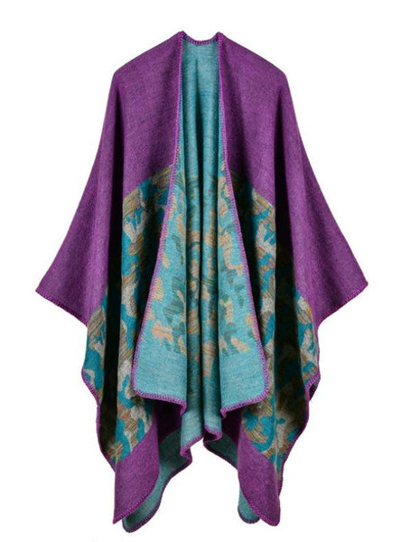 CAMOUFLAGE CASHMERE SPLIT LONG PADDED SHAWL – Ncocon