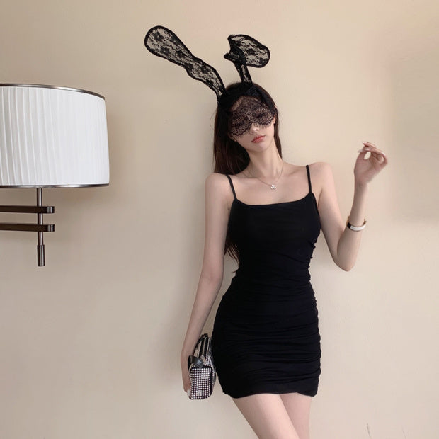 Women Backless Ribbed Cami Mini Dress Ncocon
