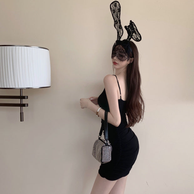 Women Backless Ribbed Cami Mini Dress Ncocon