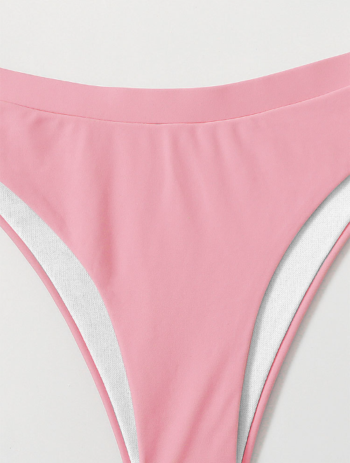 new sexy bikini shoulder tube top solid color swimsuit – Ncocon